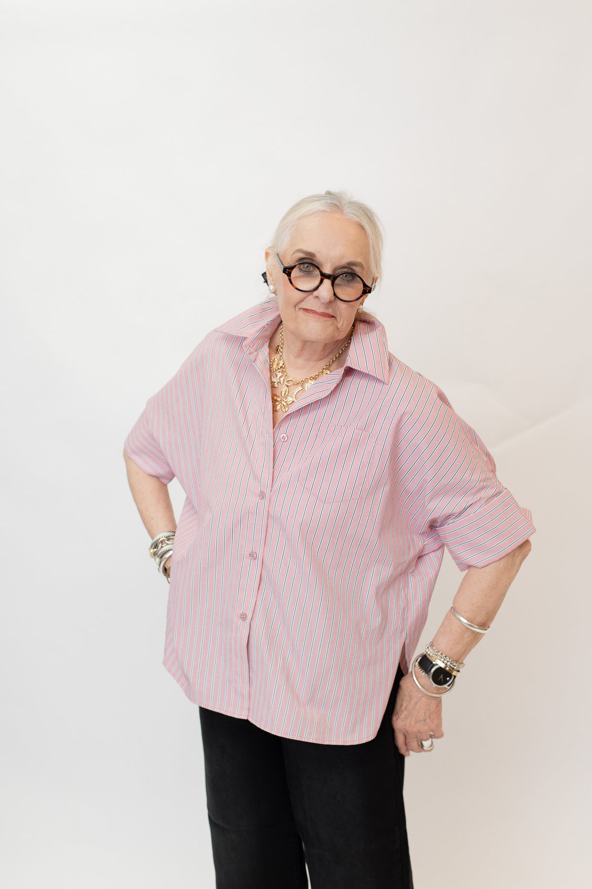 Abby Swing Top - Red and Black Stripe — MeMe's & JD Griffin