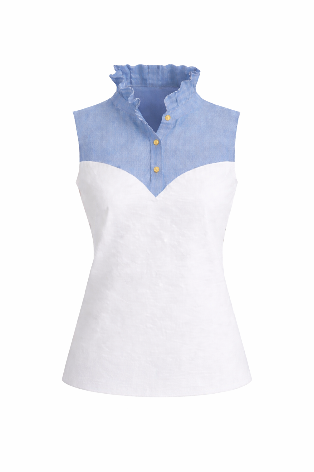 The Pom Pom Tank - Chambray **PRE-ORDER** — MeMe's & JD Griffin