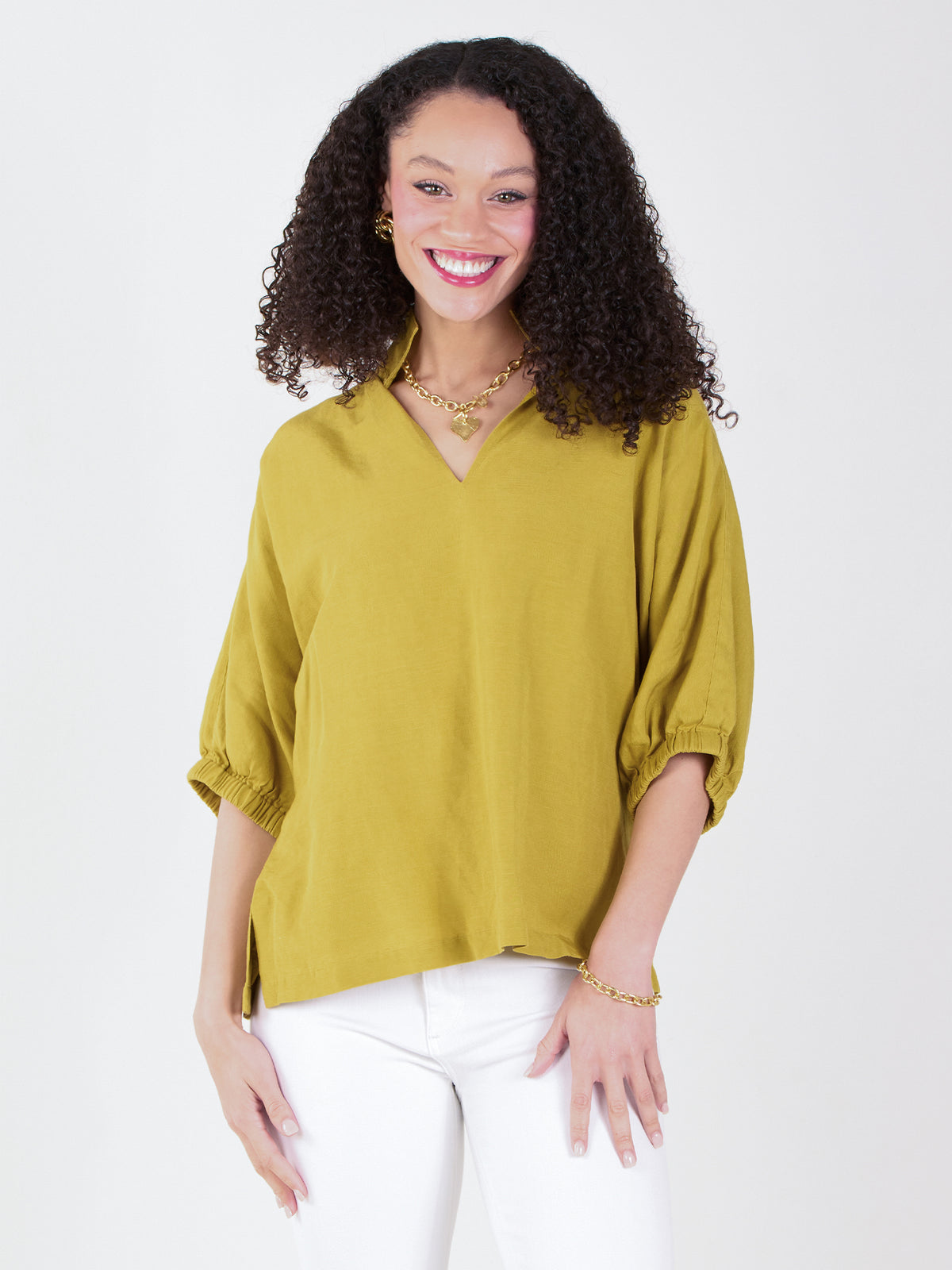 Poppy Top - Golden Olive — MeMe's & JD Griffin